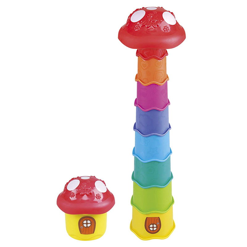 Cesti colorate de stivuit, Playgo - Creatoys.ro