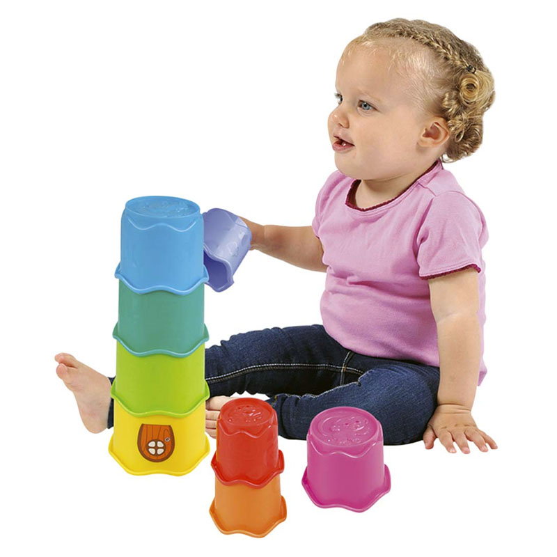 Cesti colorate de stivuit, Playgo - Creatoys.ro