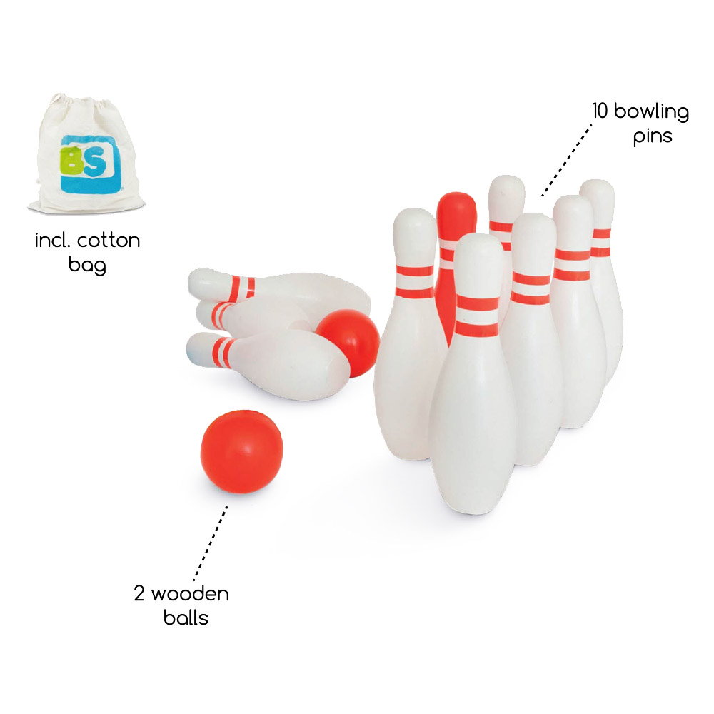 Set de bowling din lemn | Creatoys.ro