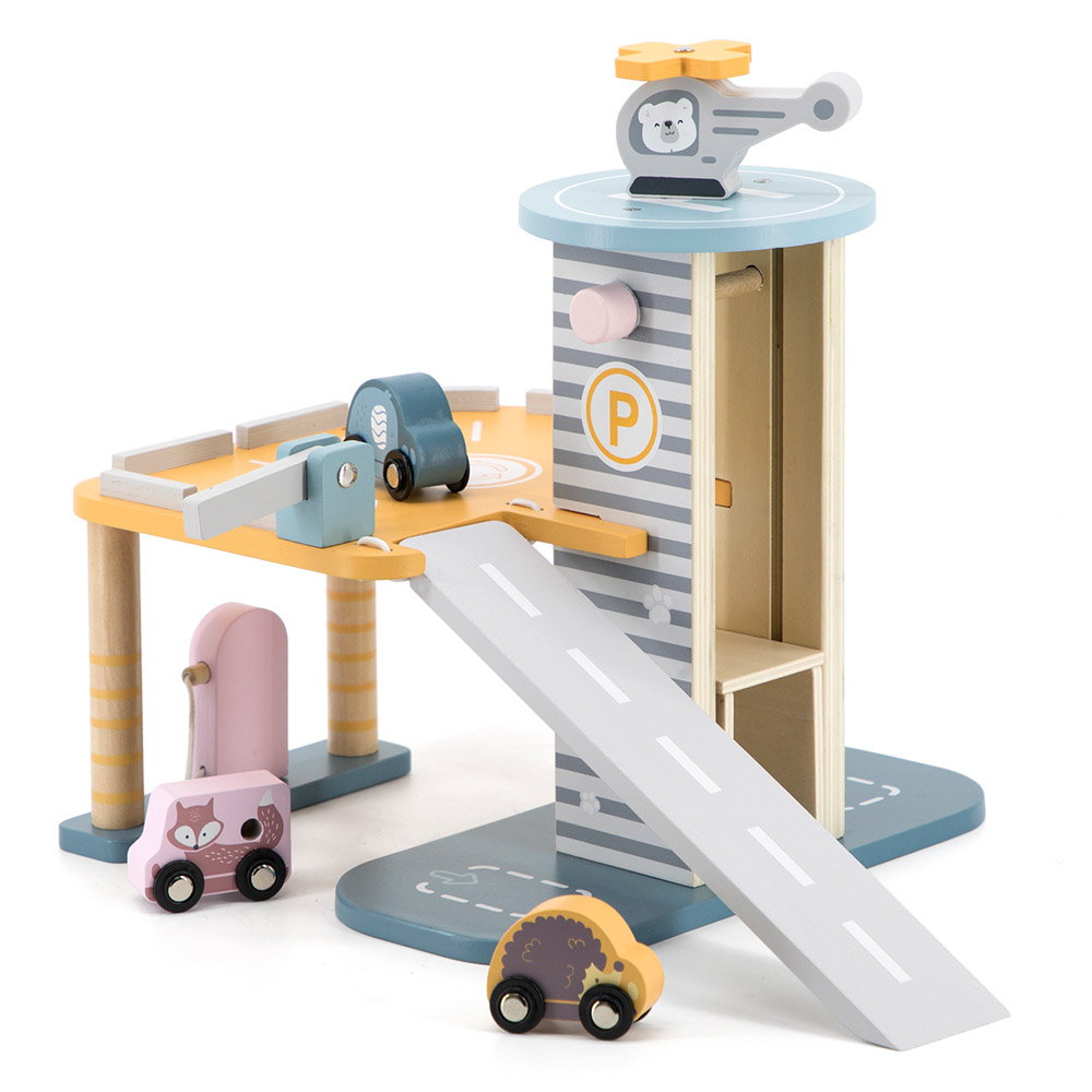 Garaj auto cu lift si masinute, nordic colors | Creatoys.ro