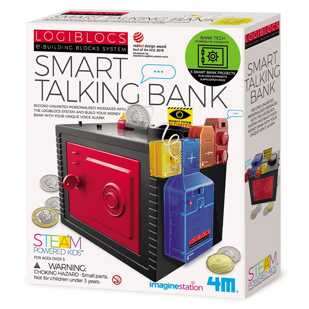 Kit electronic STEM Logiblocs, Smart Talking Bank | Creatoys.ro