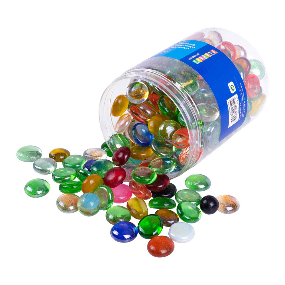 Pietricele colorate din sticla, 200 buc - Creatoys.ro