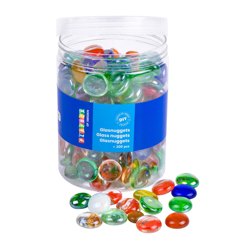 Pietricele colorate din sticla, 200 buc - Creatoys.ro