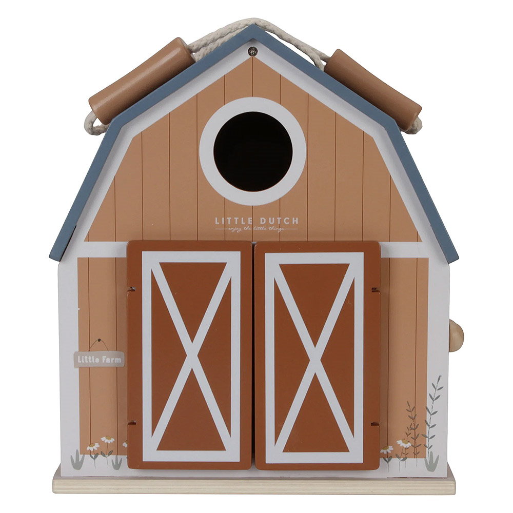 Hambar portabil din lemn cu accesorii, Little Farm - Creatoys.ro