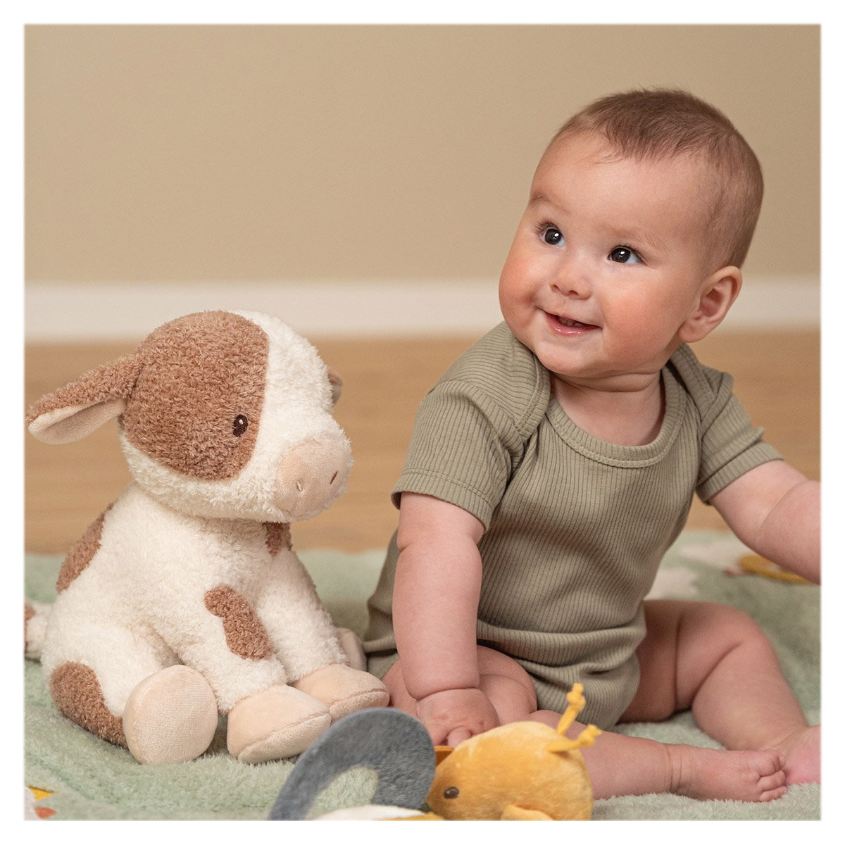 Jucarie din plus Vacuta, 25 cm, Little Farm - Creatoys.ro